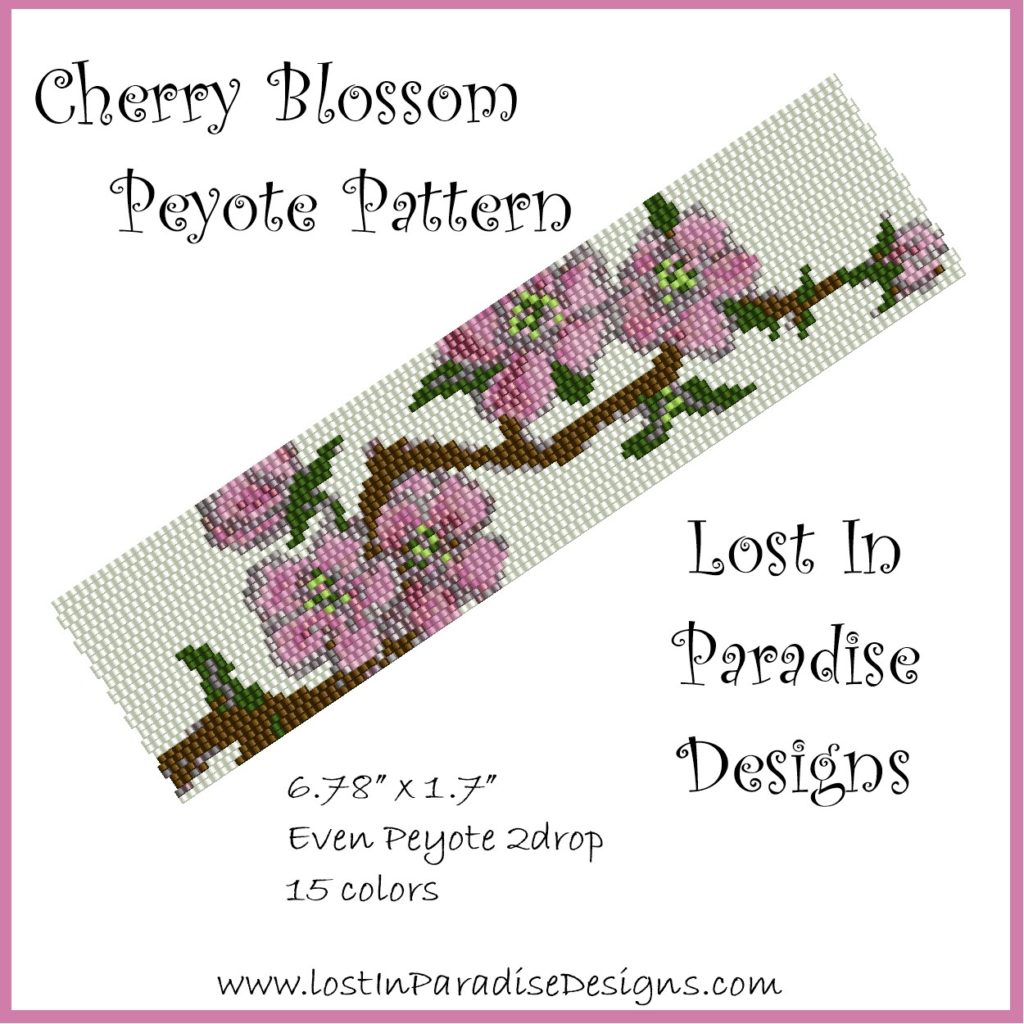 Cherry Blossom Peyote Pattern – Lost In Paradise Designs