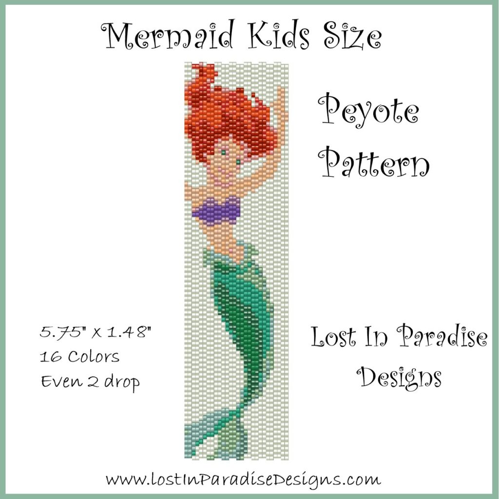 Mermaid Kids Size Peyote Pattern – Lost In Paradise Designs